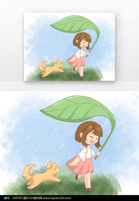 雨水打树叶的人 图片114