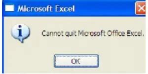 Fixes For Cannot Quit Microsoft Excel Error Techyv