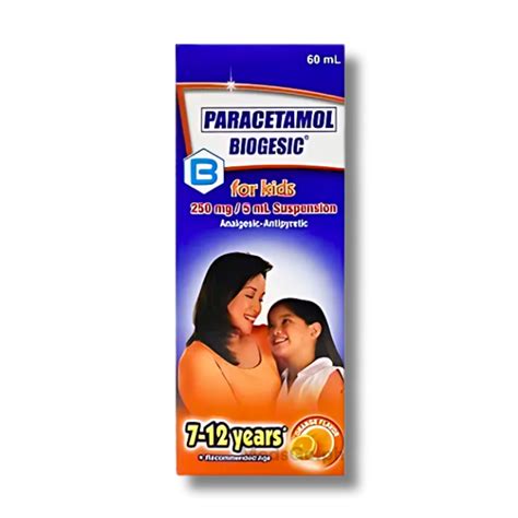 Biogesic Paracetamol 250mg 5ml Suspension 60ml Orange Price In The