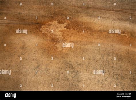 Close Up Of Weathered Maple Board With Detailed Grain And Smudges Stock