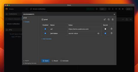 Bruno Docs Secrets Management