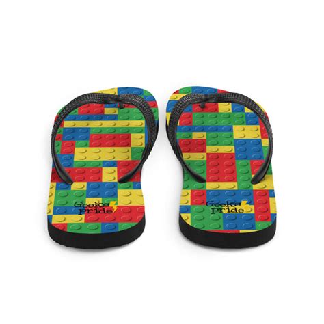 Building Blocks Flip Flops Geeks Pride