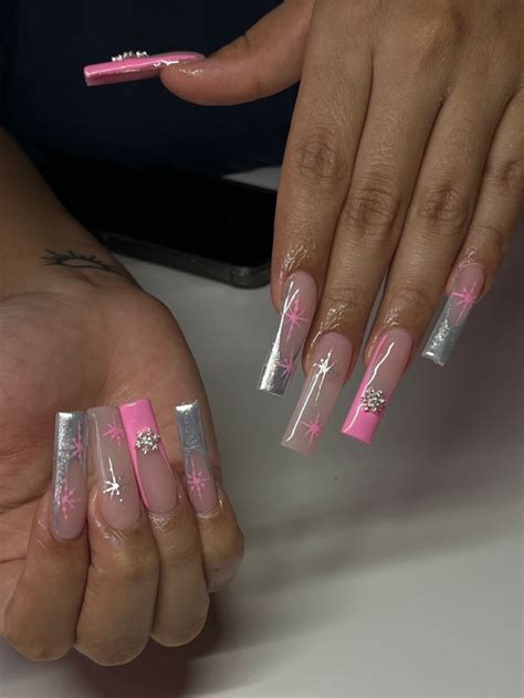 30 Cutest Pink And Silver French Tip Nails To Copy Nail Designs Daily