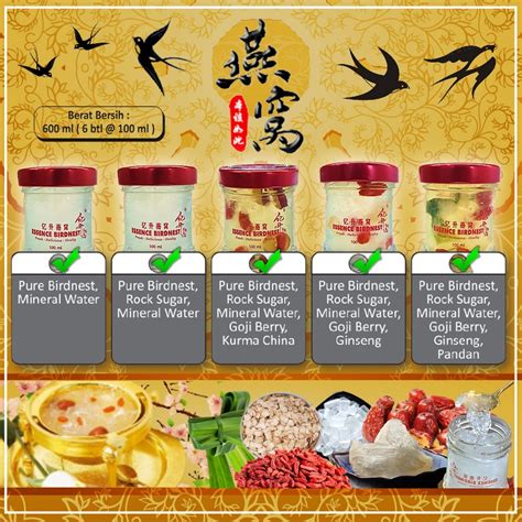 Jual Minuman Sarang Burung Walet 100ml 6 VARIAN RASA FREE GIFT BOX