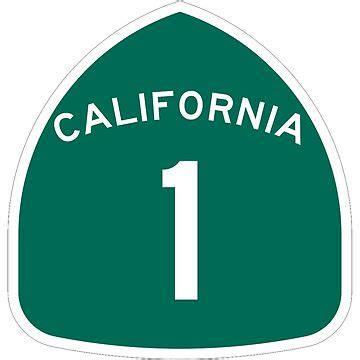 California Highway 1 T Shirt State Route One Road Sign Sticker Pch