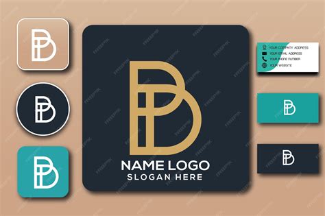 Pd Monogram Logo Template Premium Vector