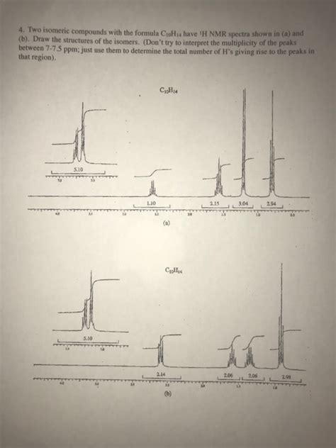 Solved 2b 1 The H Nmr Spectra Of Three Isomeric Esters