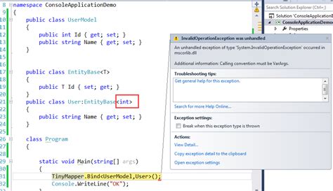 Calling Convention Must Be Varargs Error Raised While Binding · Issue 61 · Tinymapper