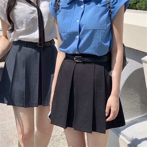 아뜨랑스 봄여름버전추가s~xl벨트세트🚚부분당일발송 3만5천장 돌파 바지안감 주름 미니 핀턱미디스커트 스커트 Sk6665 통통