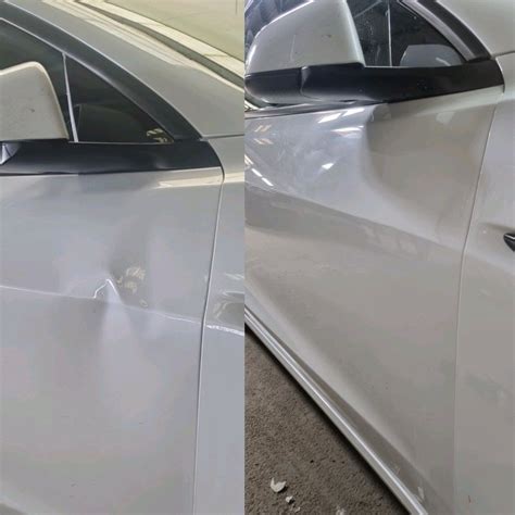 Tesla Repairdrivers Front Door All Aluminium Turned Down By The