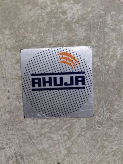 Silver And Black 35 Mm Aluminum Square Name Plate At Rs 1 25 Square