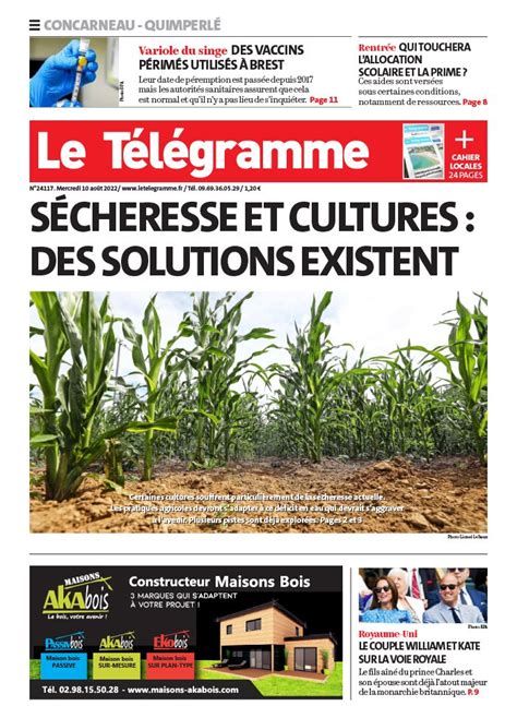 Le Télégramme N°20220810 Du 10 Août 2022 à Télécharger Sur Ipad
