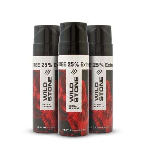 Wild Stone Ultra Sensual Deodorant Spray 50ml Each For Men Pack O
