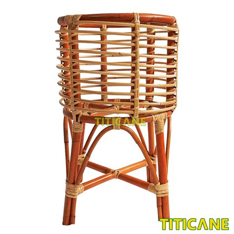 Titicane Titi Flower Pot Stand Rack Rak Pasu Bunga Rotan Rattan