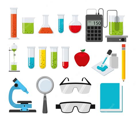 Conjunto De Iconos De Química Vector Gratis