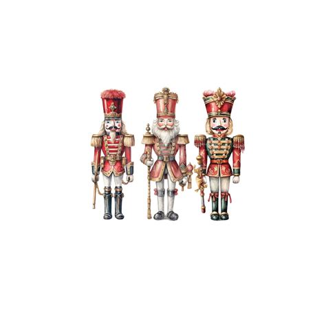 Three Nutcracker Ballet Nutcracker Vintage Christmas Retro Watercolor Ballerina Christmas Dtf