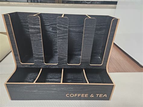 원목 커피 트레이 커피 일회용 컵 디스펜서