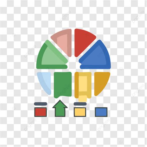 The Google Pie Chart With Colored Shapes Vector A Simplistic Colorful Icon Of Conversions On A