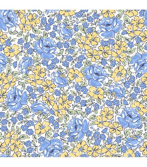 Stitch And Sparkle Yellow Blossom Cotton Fabric Joann