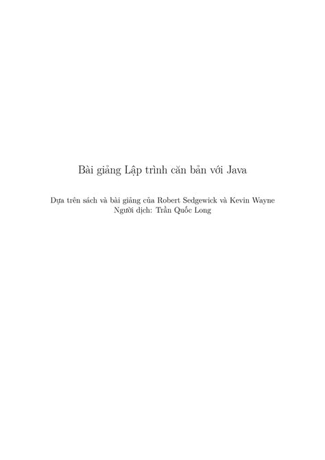 Intro JAVA lập trình hướng đối tượng Bài giảng Lập trình căn bản