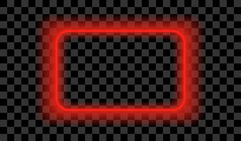네온 사각형 램프 벽 기호투명 배경에 격리 벡터 네온 셰이프 글로우 프레임 테두리 빨간 등불 3d 빛나는 빛 3차원 형태에 대한 스톡 벡터 아트 및 기타 이미지 Istock
