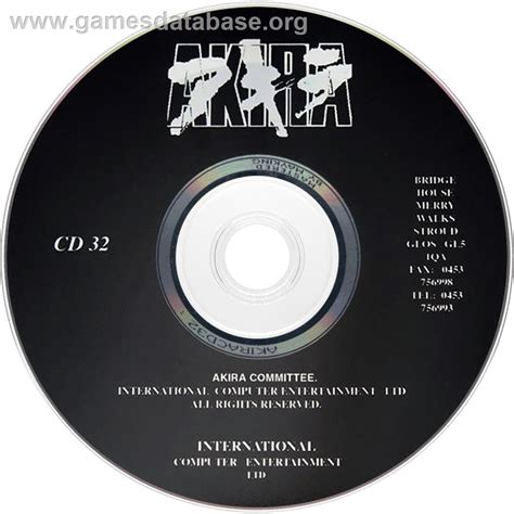 Akira Commodore Amiga Cd32 Artwork Disc