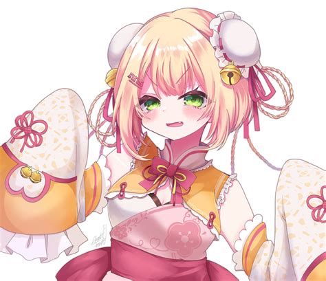Satsuki Atan Momosuzu Nene Momosuzu Nene Th Costume Hololive Highres Girl Blonde Hair