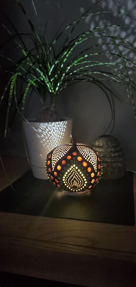 Lampe Pomme En Calebasse Fait2mains