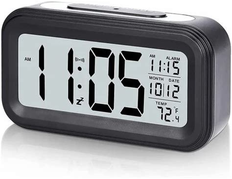 Abs Black Digital Rectangle Clock Aaa Size Dimension 9 14 5 5 5cm At