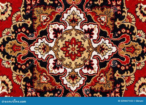 Oriental Persian Carpet Texture Background With East Patterns Stock