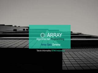Array Dalam Pemrograman PPTX