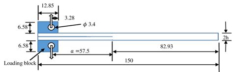 Schematic Configuration For The Dcb Specimen Viewed From Its Side