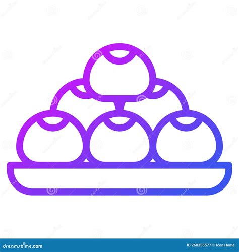 Sweet Cosine Thin Line Icon Stock Vector Illustration Of Graphic