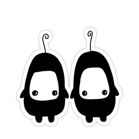 Ilomilo Black And White Sticker For Sale By Jesslynn286 Black And