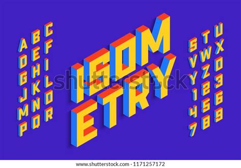 아이소메트릭 3d 글꼴 디자인 3차원 알파벳 스톡 벡터로열티 프리 1171257172