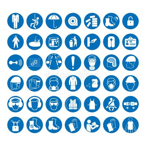 Комплект знаков безопасности и охраны здоровья Необходимые знаки конструкции и индустрии