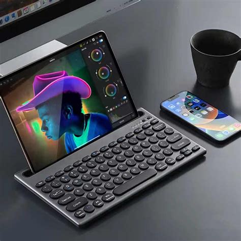 Wireless Keyboard Multi Device Bt And 2 4g Dual Mode To 3 Devices For Cellphone Tablet Pc Smart