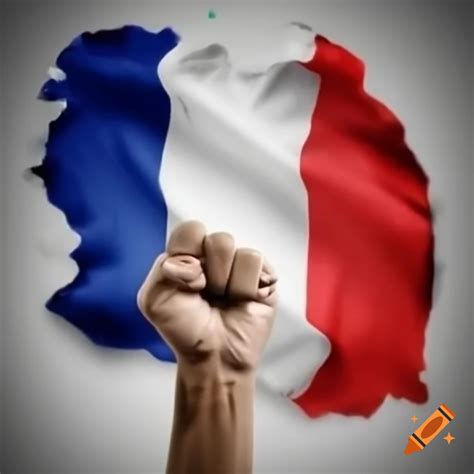 Fist Holding The French Flag On Craiyon