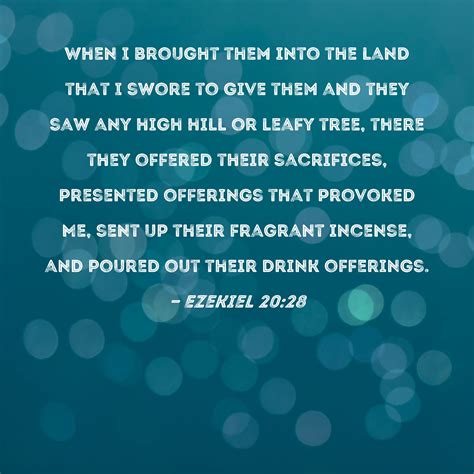 Ezekiel 2028 When I Brought Them Into The Land That I Swore To Give