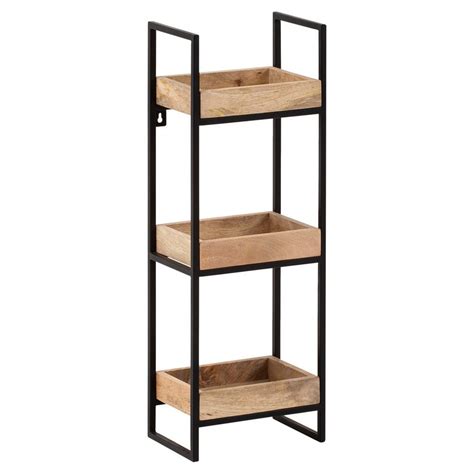 Kadima Design Wandregal Wandregal 27x77x18 Cm Mango Massivholz Metall