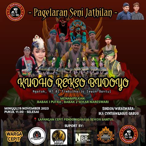 19 Nov 2023 Jathilan Kudho Rekso Budoyo Siang Jadwal Jathilan Jaranan