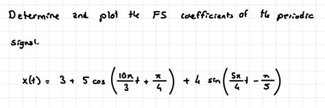Solved Determine 2nd Plot The Fs Coefficients Of The