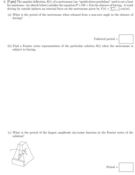solved 6 [7 pts] the angular deflection 0 t of a