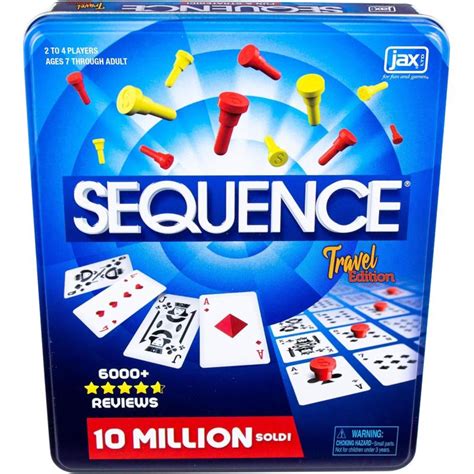 Sequence Travel Tin The Exciting Strategy Game In A Compact Tin By