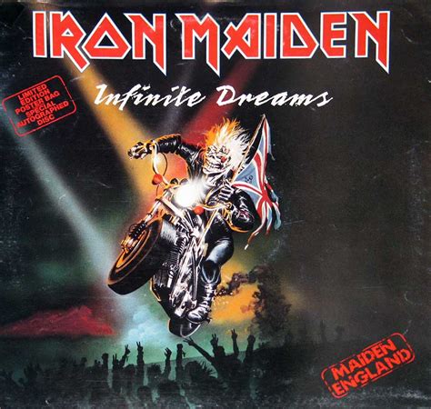 Iron Maiden Infinite Dreams Autographed Disc Poster Bag Maiden England