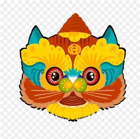 手绘可爱的新年狮子头png图片素材下载图片编号vqkgrxgq 免抠素材网