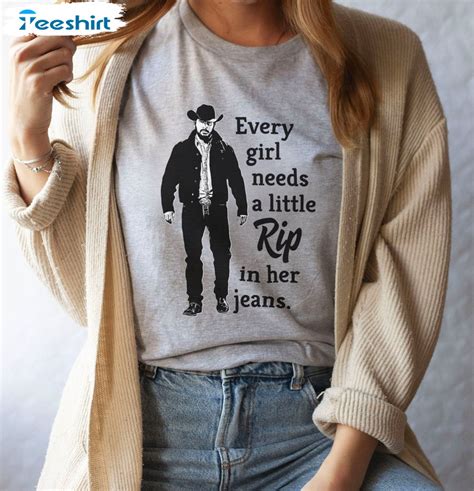 Every Girl Needs A Little Rip In Her Jeans Shirt Trending Crewneck