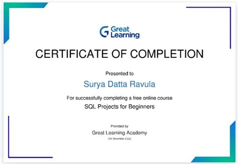 Surya Datta Ravula On Linkedin Greatlearningacademy Sql Technicalhub