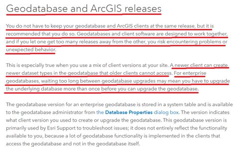 solved geodatabase version inconsistency esri community