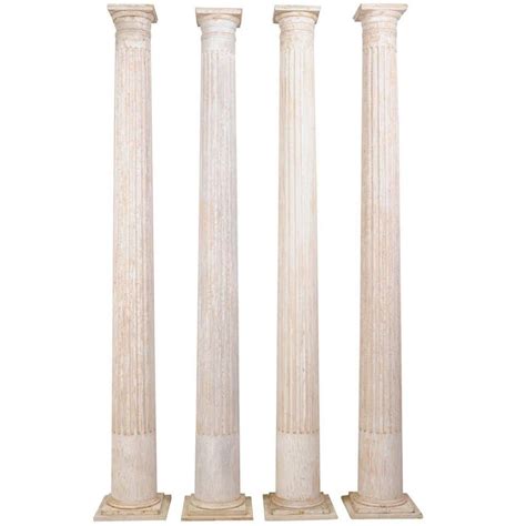 Pair Of Tall Architectural Ionic Order Columns At 1stdibs